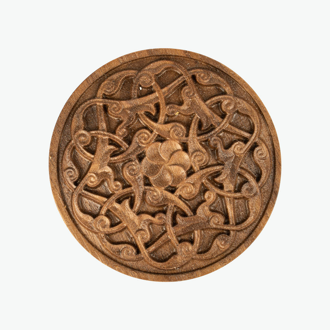 Handmade Wooden Accessory Box - Rumi Motif [Sapelli Tree]